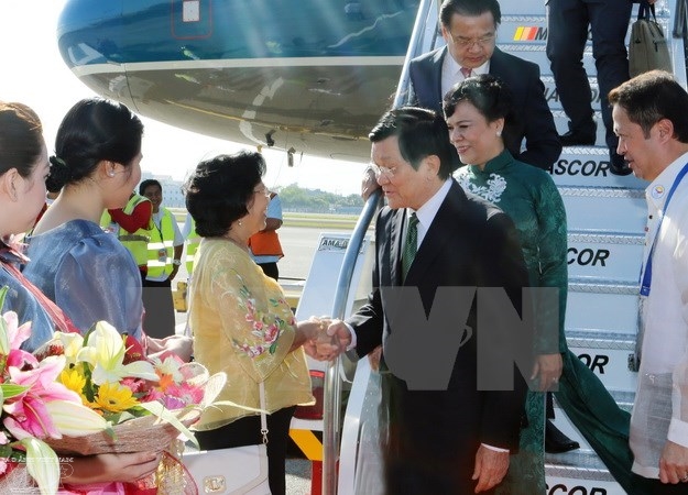 Chủ tịch nước Trương Tấn Sang đã đến Manila tham dự APEC 23